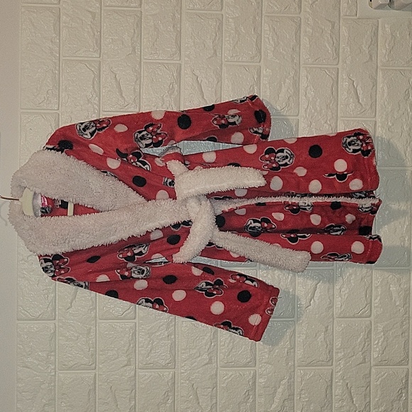Disney | Pajamas | Disney Minnie Mouse Toddler 4t5t Plush Robe | Poshmark